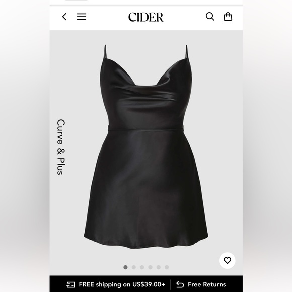 Cider | Dresses | Cider Satin Cowl Neck Mini Dress | Poshmark
